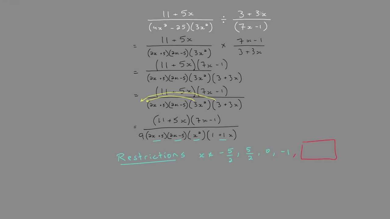 Simplify And State Restrictions On Rational Expression YouTube Simplify And State Restrictions On Rational Expression YouTube