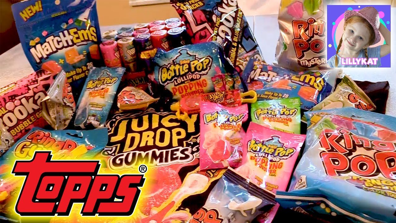 Lillykat Unboxes Delicious Topps Candies Like Ring Pops, Push Pops ...