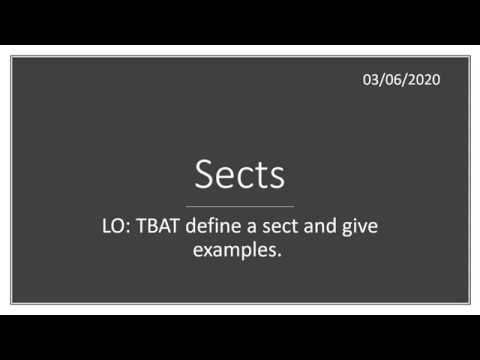 Lesson 4 - Sects - YouTube