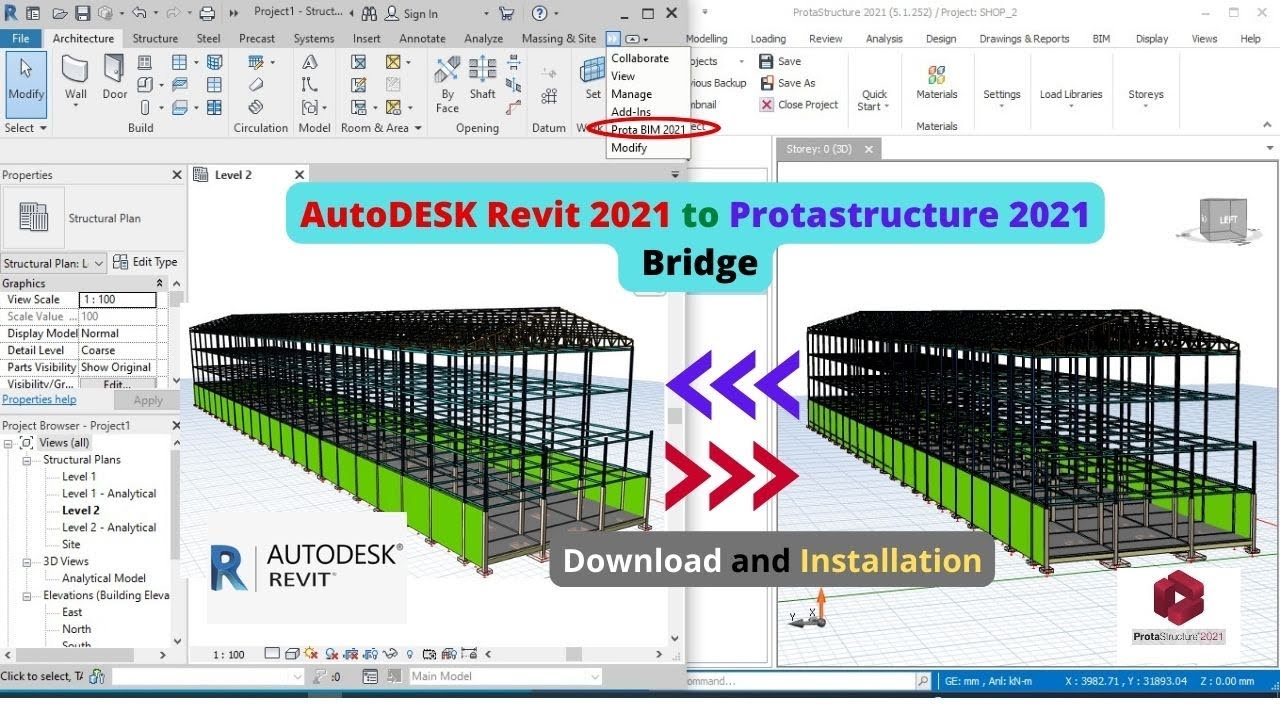 How to Install Protastructure 2021 to Autodesk Revit2021 Bi-Directional Link - YouTube