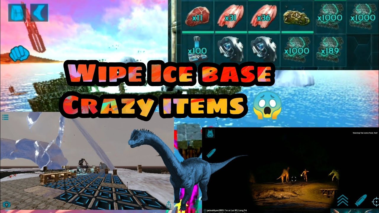 ( Ark Mobile ) Day 4 Wipe base and pvp 2k elements + Admin abuse - YouTube