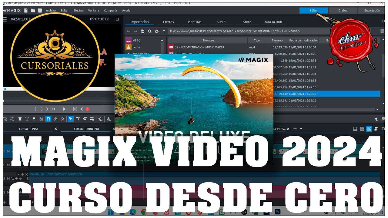 CURSO COMPLETO DE MAGIX VIDEO DELUXE PREMIUM 2024 - EN UN VIDEO. 5 ...