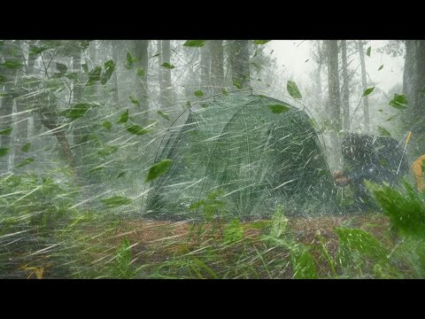 THE WORST RAIN STORM I'VE EVER EXPERIENCED ‼️ CAMPING IN HEAVY RAIN ⛈️