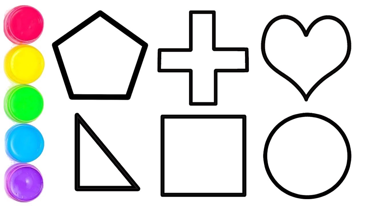 नई आकृतियाँ सीखें | Educational video | बच्चों के लिए रंग | 2d shapes ...