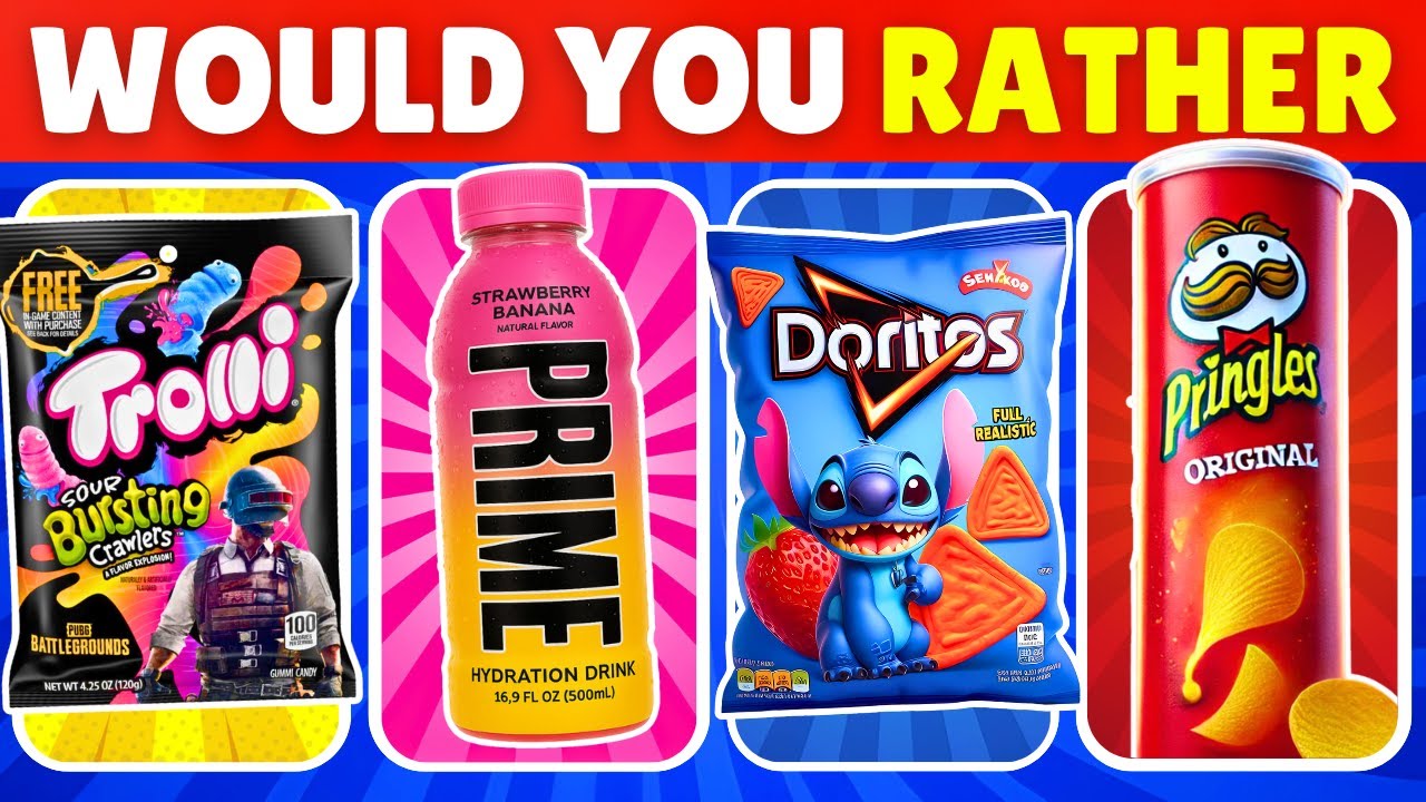 Would You Rather...? Build Your JUNK FOOD BASKET 🍔🍗 Choose Your Food 🍭🍟 ...