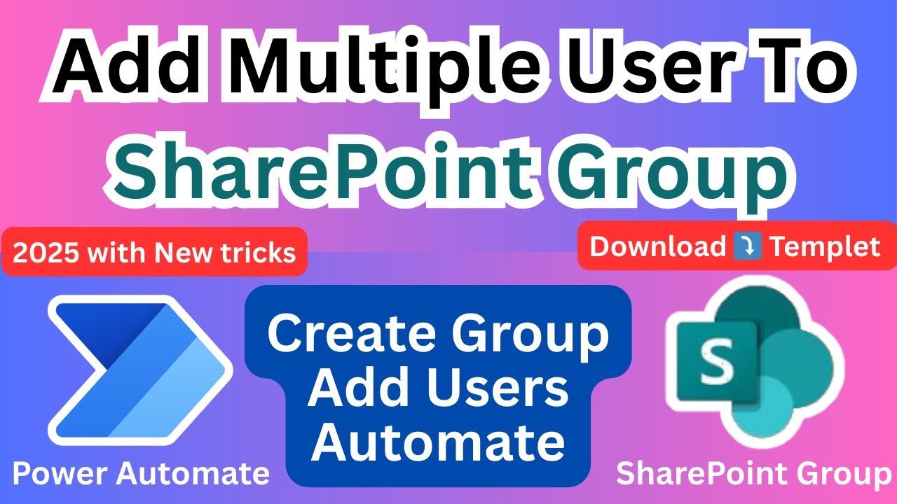 Add Multiple User to SharePoint Group - YouTube