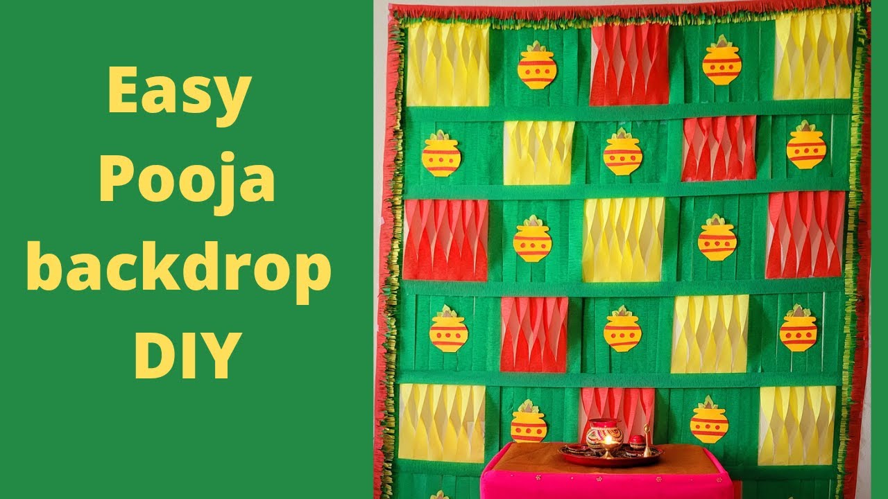 Saraswati puja decoration simple and cheap idea/ Festival & puja ...