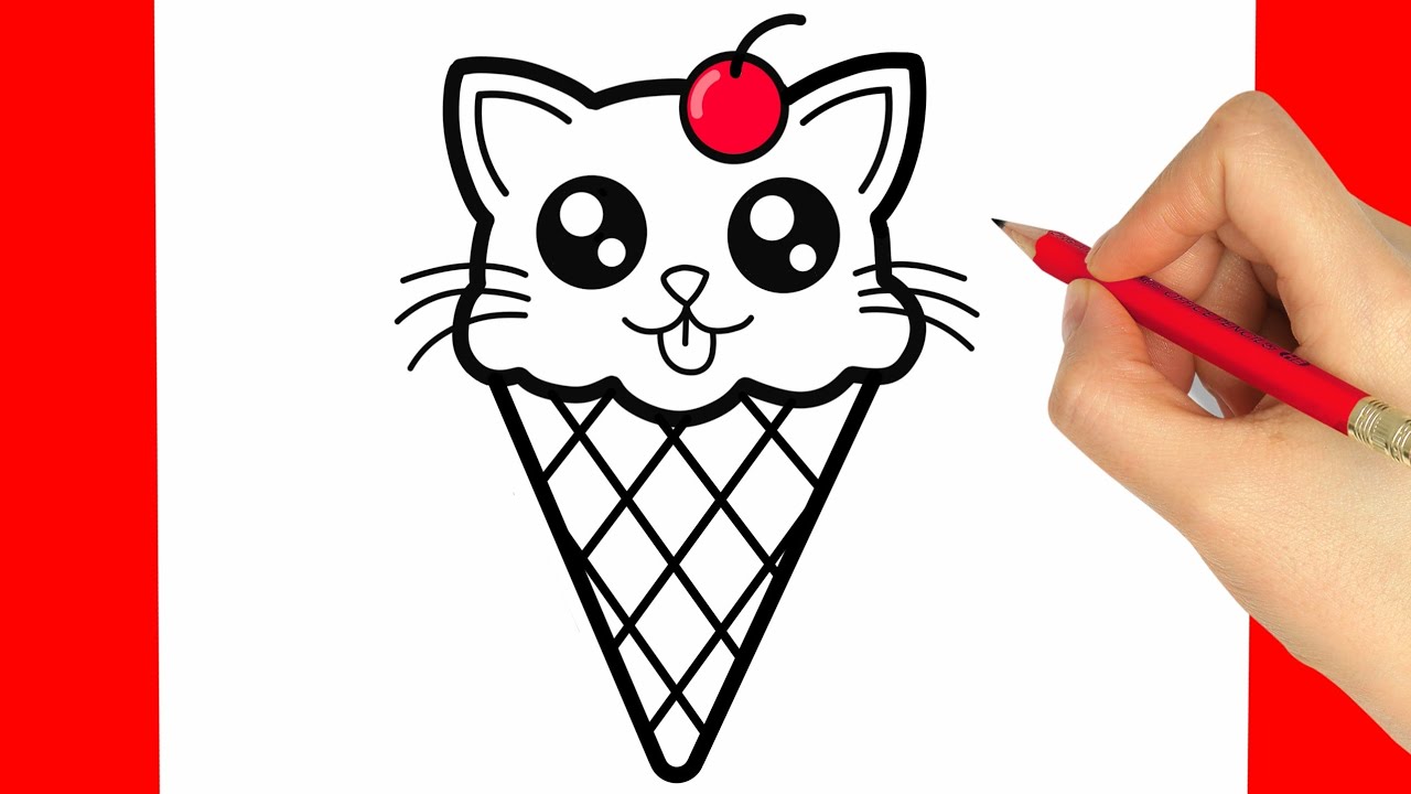 COMMENT DESSINER UNE CRÈME GLACÉE - YouTube