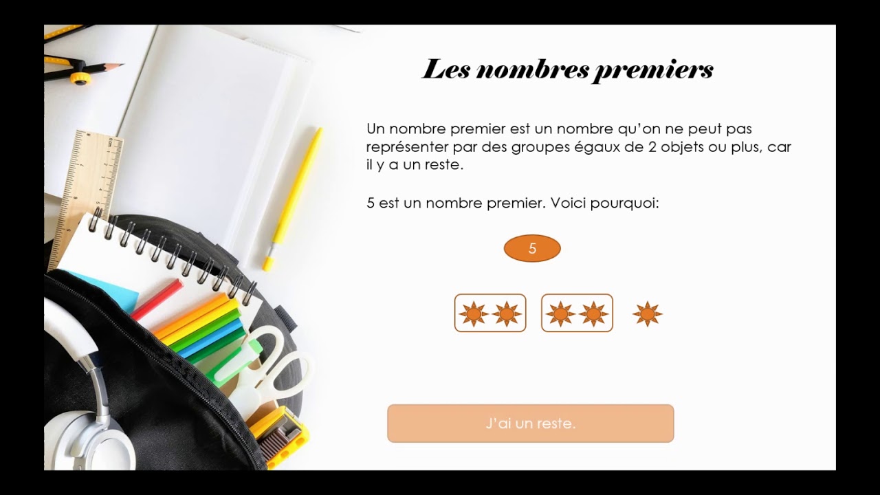 Les nombres composés et les nombres premiers (3e année) - YouTube