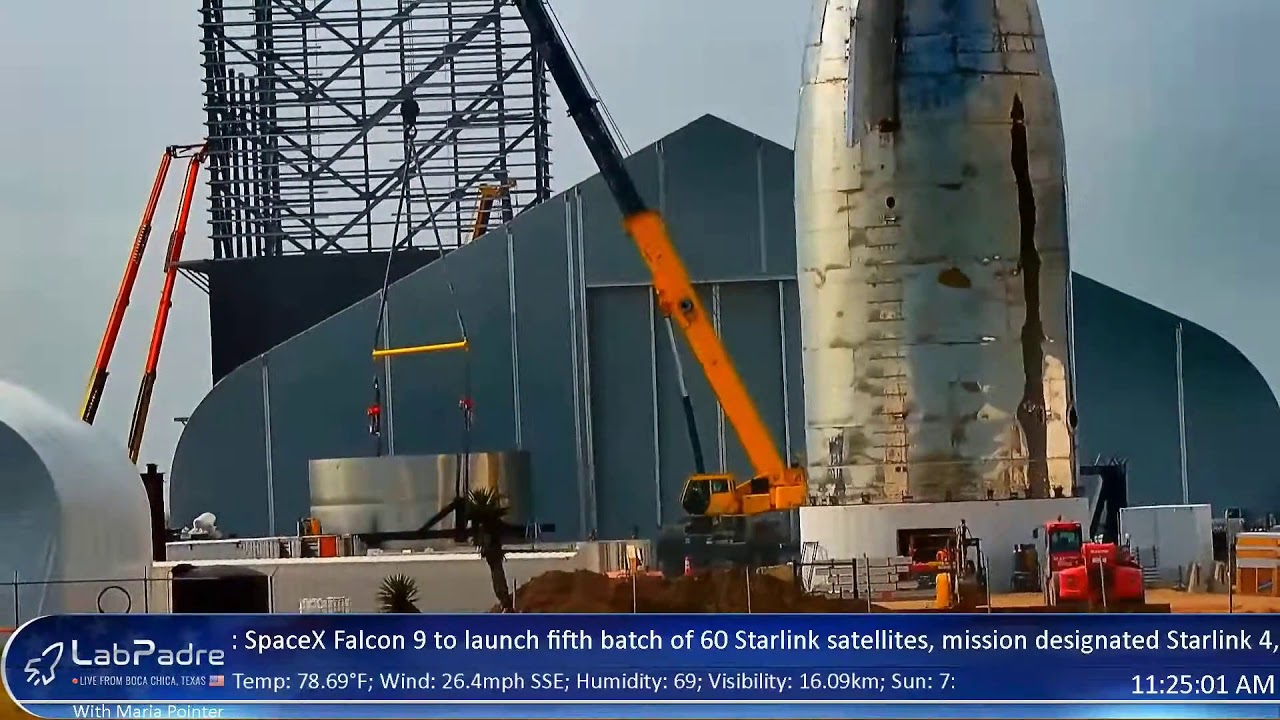 SpaceX Starship assembly 24h timelapse 2020-02-09 - YouTube
