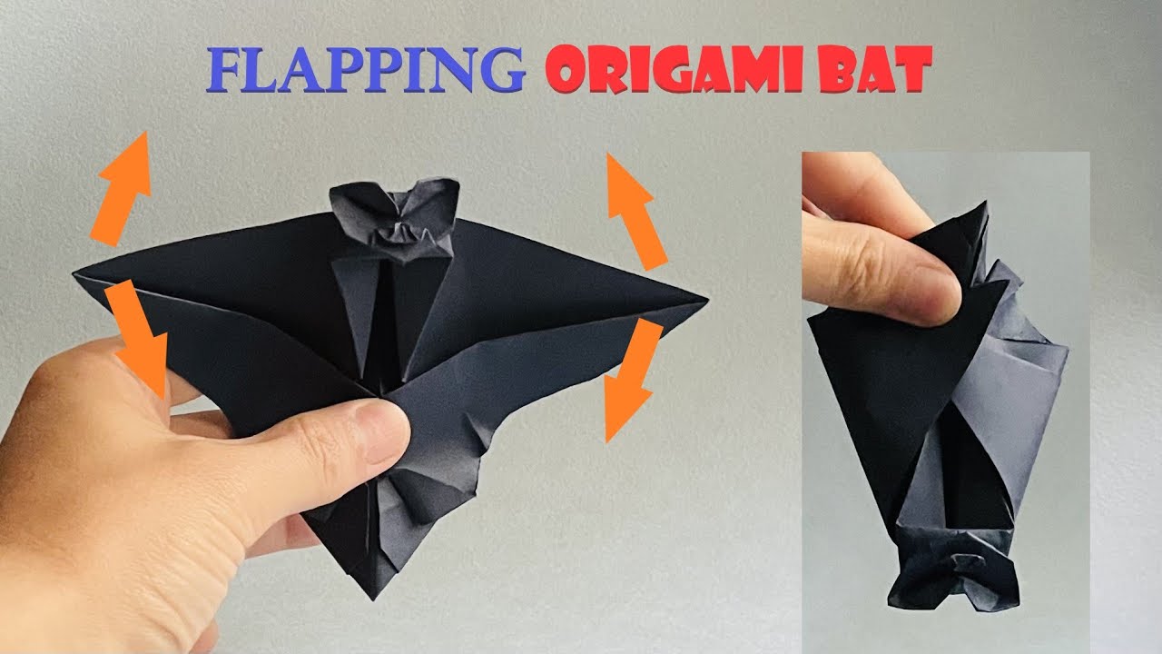 How to fold an easy origami bat, step by step tutorial - YouTube