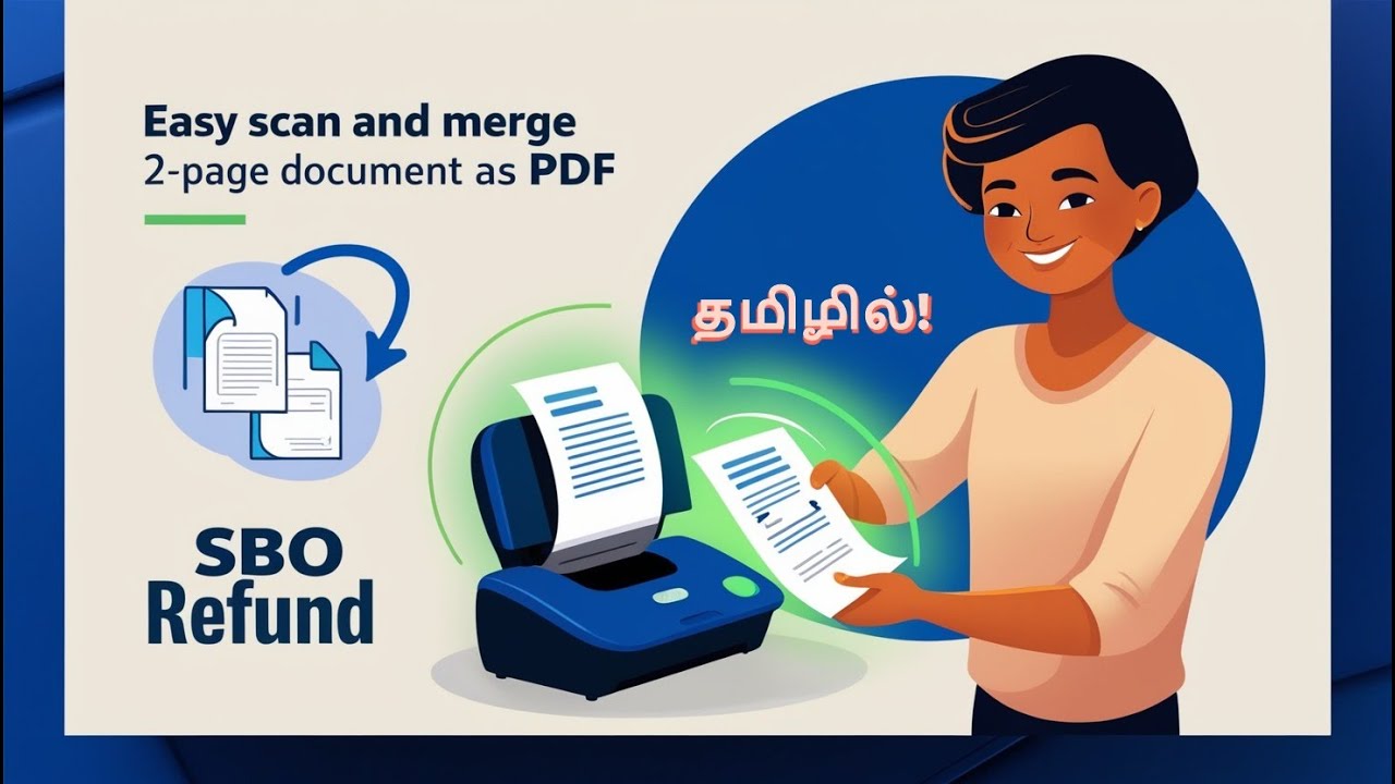 EASY SCAN AND MERGE 2-PAGE DOCUMENT AS PDF | UPLOAD REFUND AGREEMENT | SBO UPDATE IN TAMIL ...
