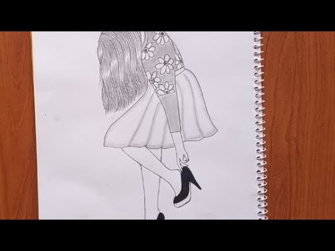 how to draw a girl open shu || girl drawing step by step drawing for ...