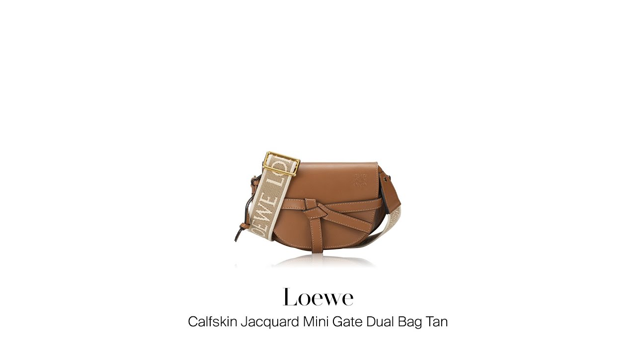 Mau Jual Tas Branded Second? Loewe Calfskin Jacquard Mini Gate Dual Bag ...