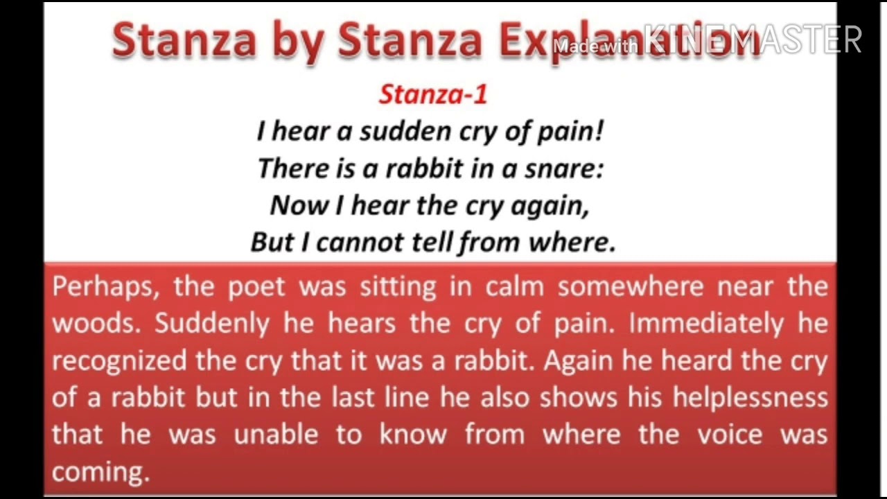 The Snare (poem for class 12th RBSE) - YouTube