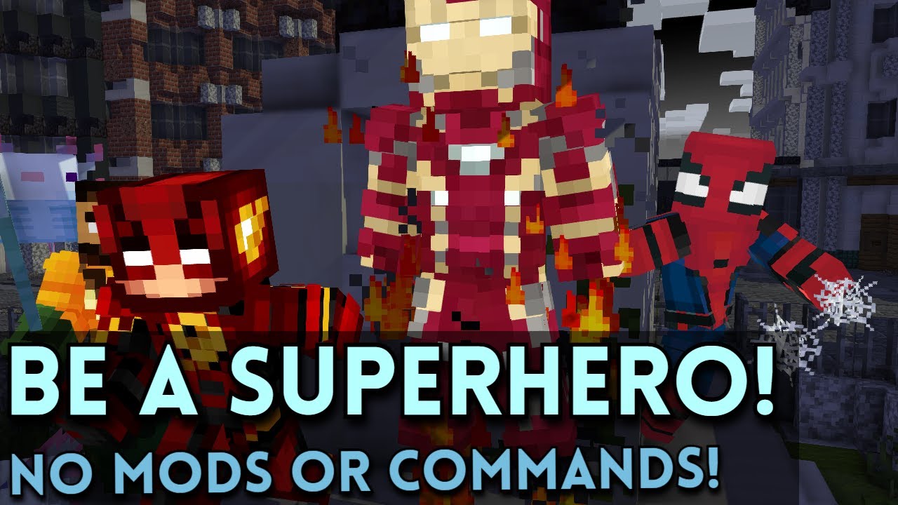 How To Be A Superhero In Minecraft No Mods No Commands - YouTube