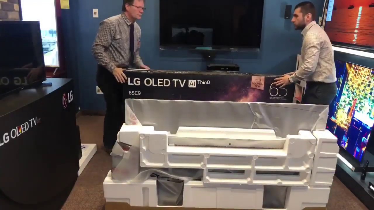 OLED LG 2019 65C9 (UNBOXING) - YouTube