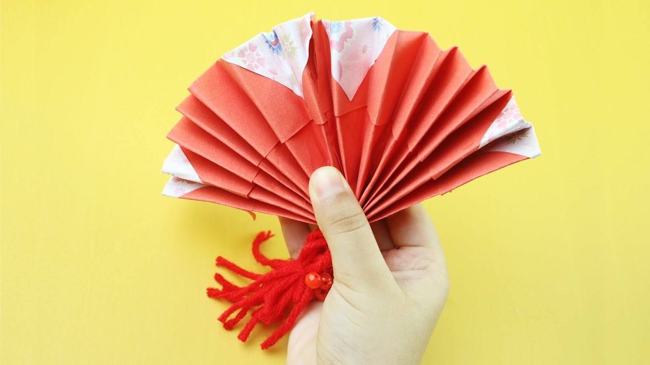 Paper Fan Tutorial - Nice Hand Fan of Paper - Origami Fan & Pattern ...
