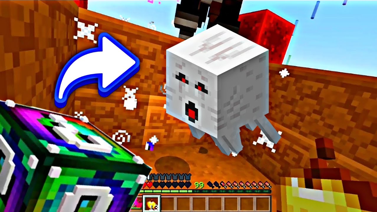 Little baby ghast in Lucky blocks|| - YouTube