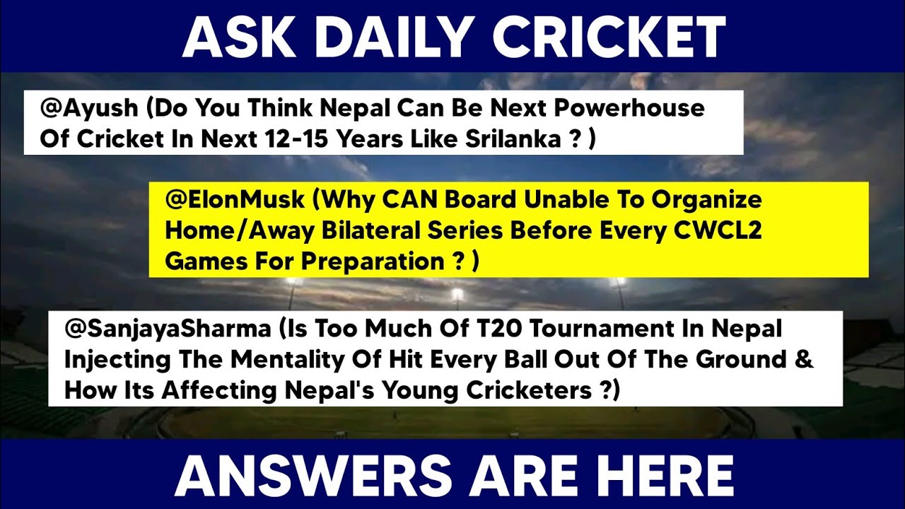 Answers Of Questions 5-7 | Must Watch Full Video | Ask Daily Cricket ...