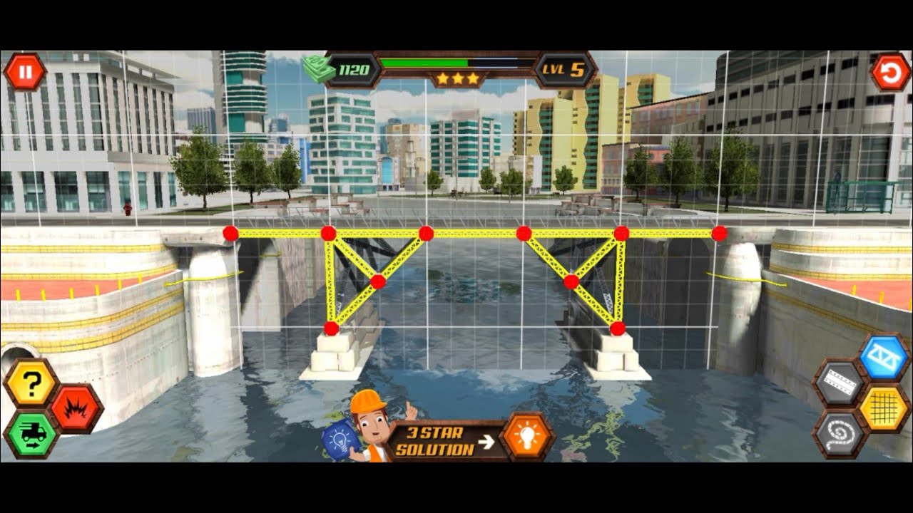 Bridge Construction Simulator Level 5 #game #gaming #gameplay - YouTube