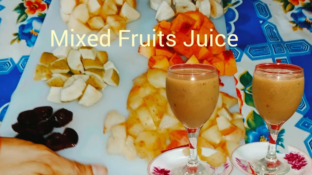 Fresh Mixed Fruit Juice l Juice recipe l Easy Juice recipe l by Gur ...