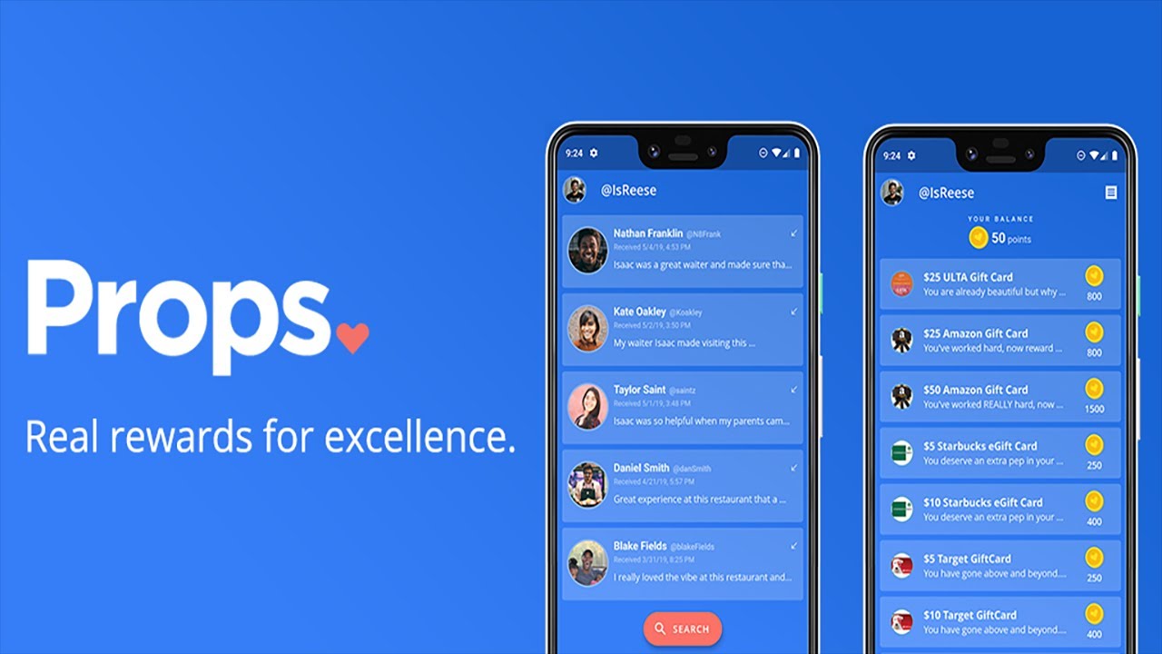 Props Love - Give Rewards & Appreciation for Good Service - YouTube