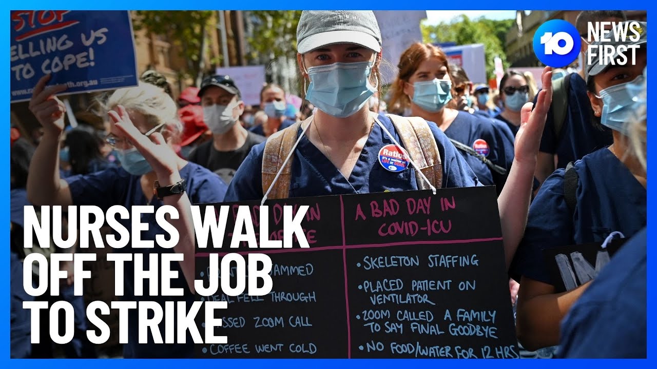 Thousands Of Nurses Walk Off The Job To Strike | 10 News First - YouTube