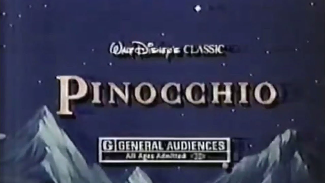Pinocchio re-release commercials 1992 - YouTube