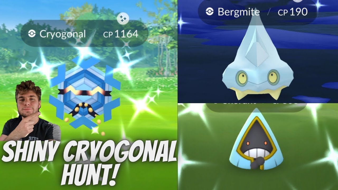 Shiny Cryogonal Hunt In Pokemon Go! Shiny Bergmite & Shiny Snorunt ...