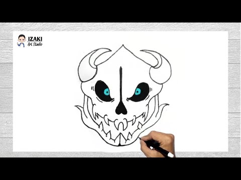 How To Draw Gaster Blaster From Undertale - YouTube