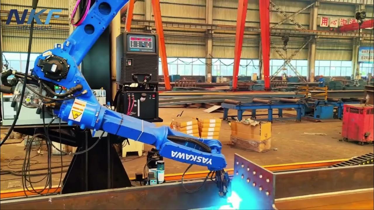 Demonstration of our gantry system and linear track supporting Yaskawa robot applied to welding ...
