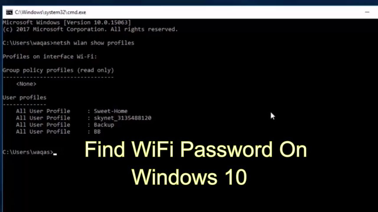 2 Quickest Ways to Find Your WiFi Network Password on Windows 10 - YouTube