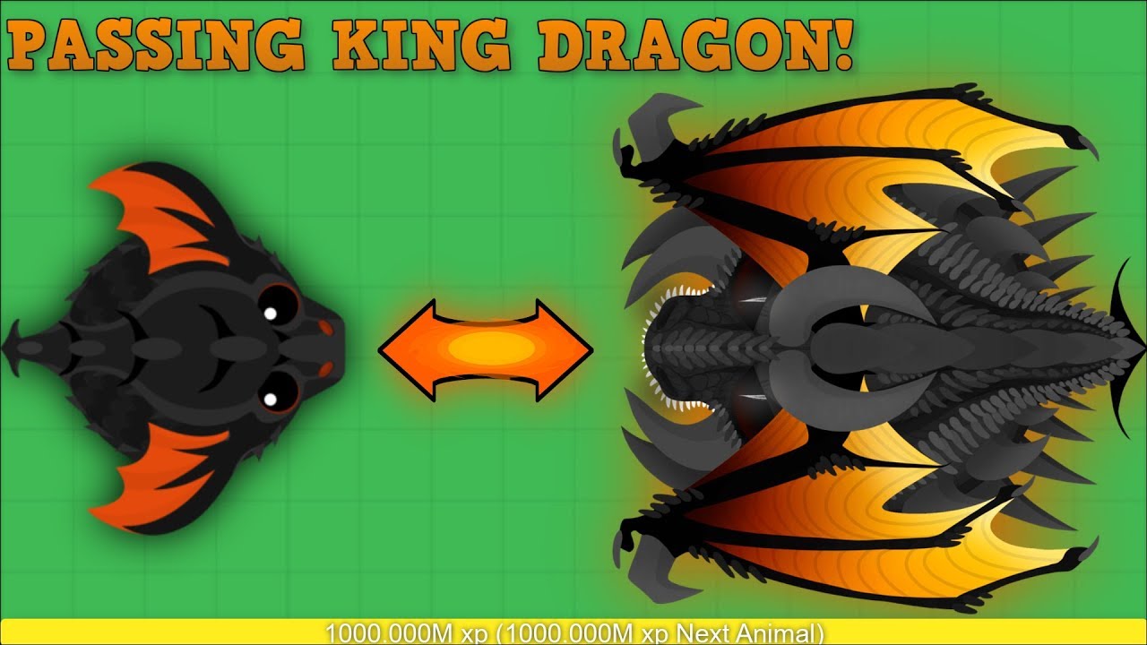 MOPE.IO PASSING KING DRAGON!? HYBRID DRAGON AFTER KING DRAGON? Mope.io ...