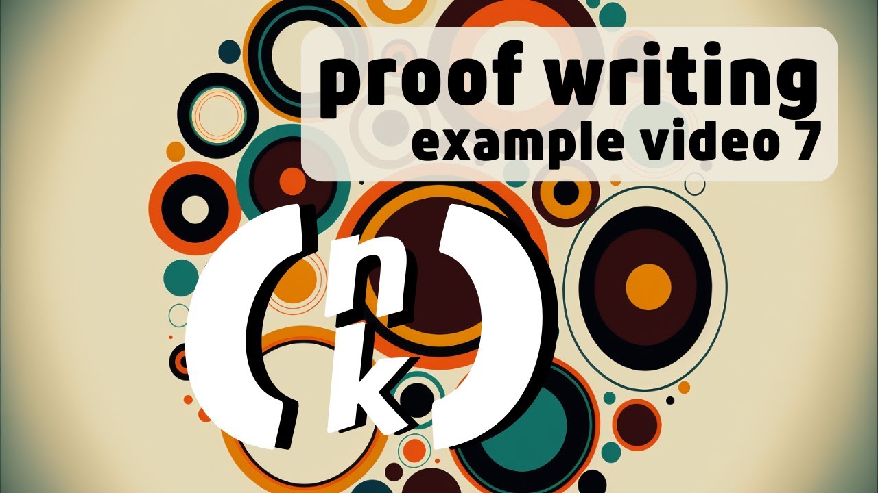 binomial coefficients -- proof writing examples 7 - YouTube