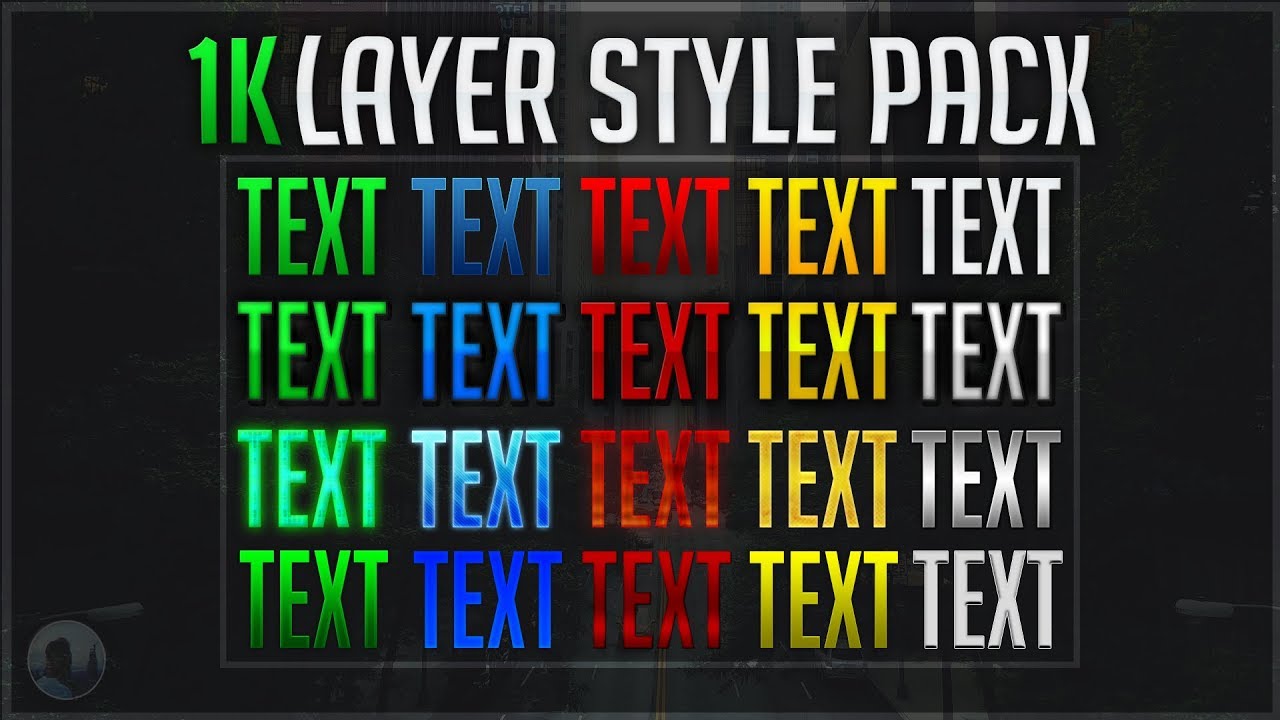 1K Layer Style Pack | FREE | Jooris - YouTube
