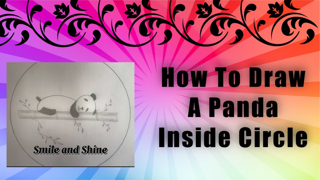 How To Draw Panda 🐼 Into Circle || Drawing Tutorial For Beginners ...