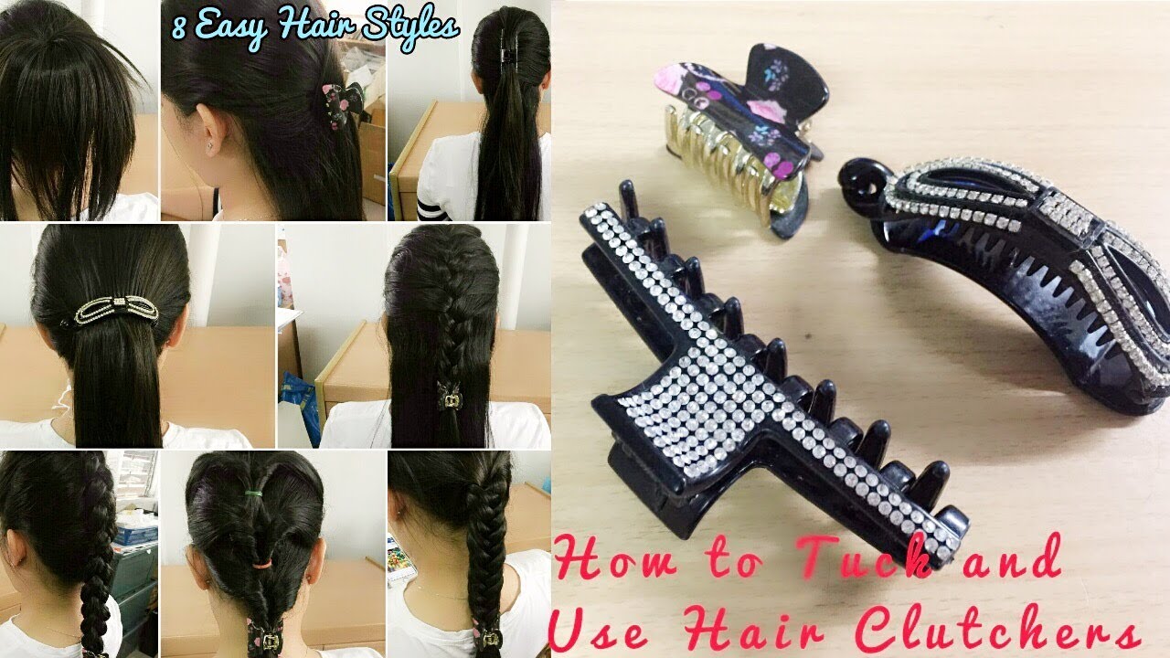 How to Properly Use/Tuck Hair by Using Hair Clutchers | 8 Easy Hair ...