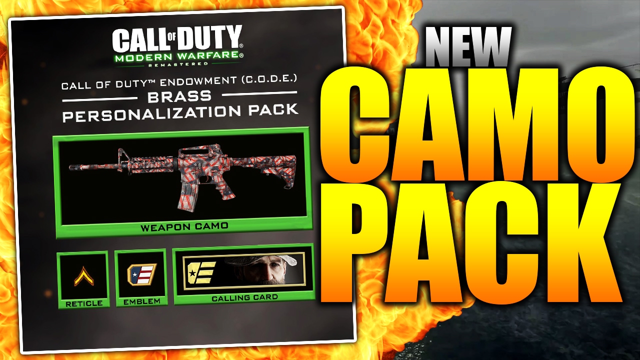 COD4 REMASTERED NEW CAMO PACK - COD4 REMASTERED BRASS CAMO PACK - YouTube