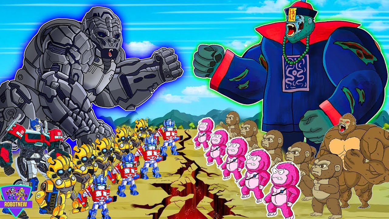 EVOLUTION OF TEAM T-REX, GODZILLA: NEW TRANSFORMER Vs ZOMBIE KING KONG ...