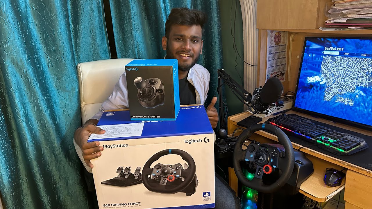 LOGITECH G29 STEERING WHEEL + SHIFTER UNBOXING For: PS5/PC || Logitech ...