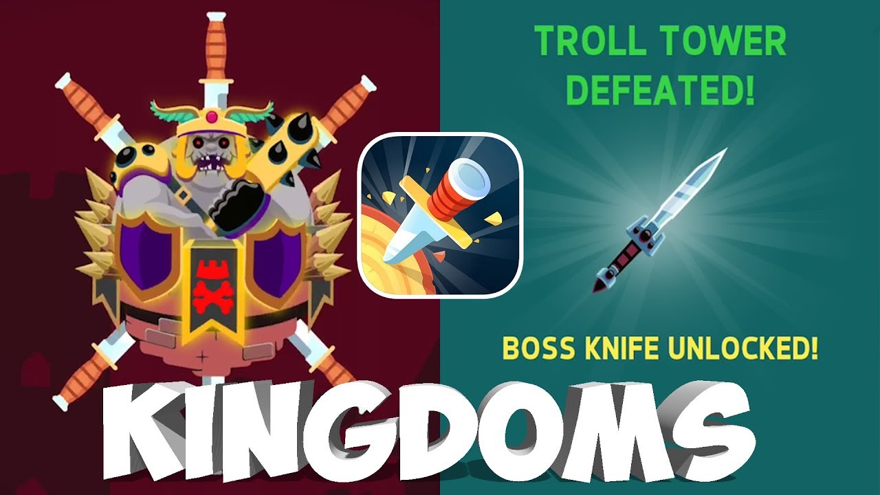 Knife Hit Gameplay | Kingdoms Challenge (1 - 10) | Troll Tower - YouTube