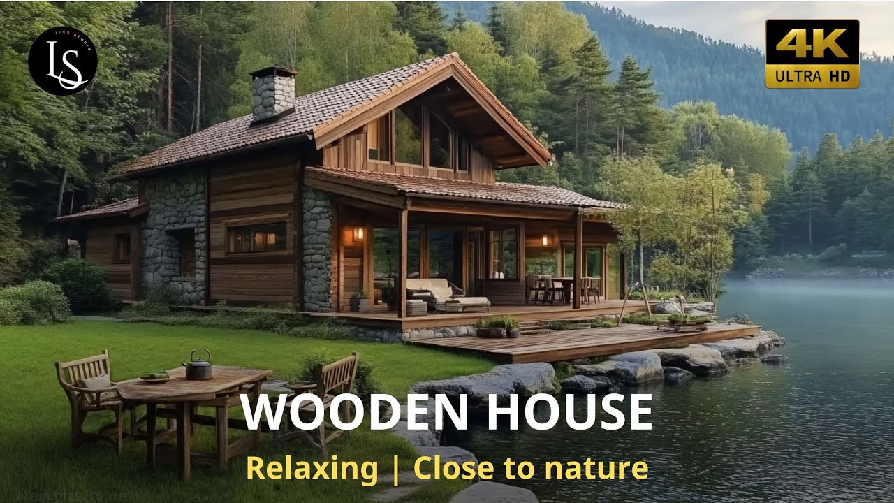 Rustic Wooden House Design: Riverfront Living - YouTube