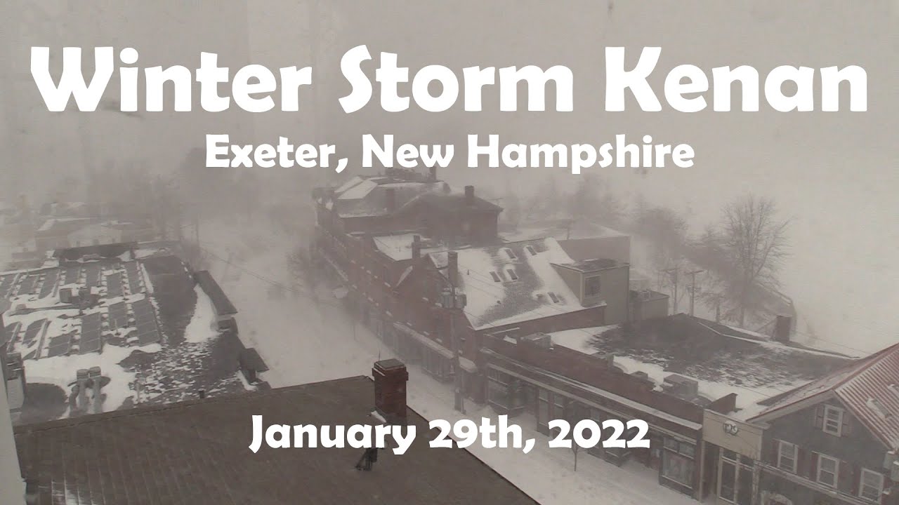 Winter Storm Kenan Hits Downtown Exeter, NH - YouTube