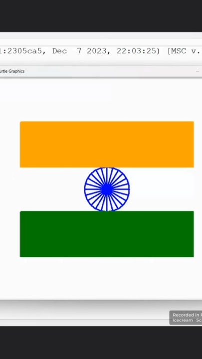INDIAN FLAG IN PYTHON. - YouTube