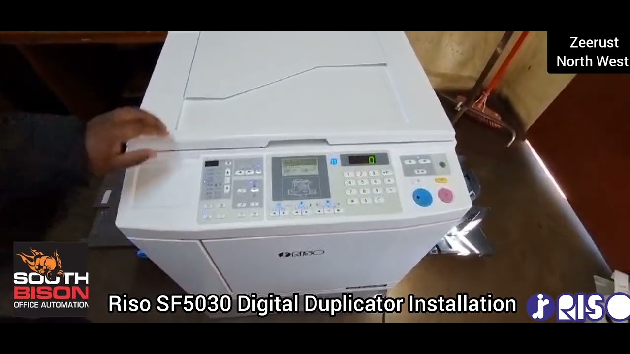 Riso SF5030 Digital Duplicator Installation - Zeerust - YouTube