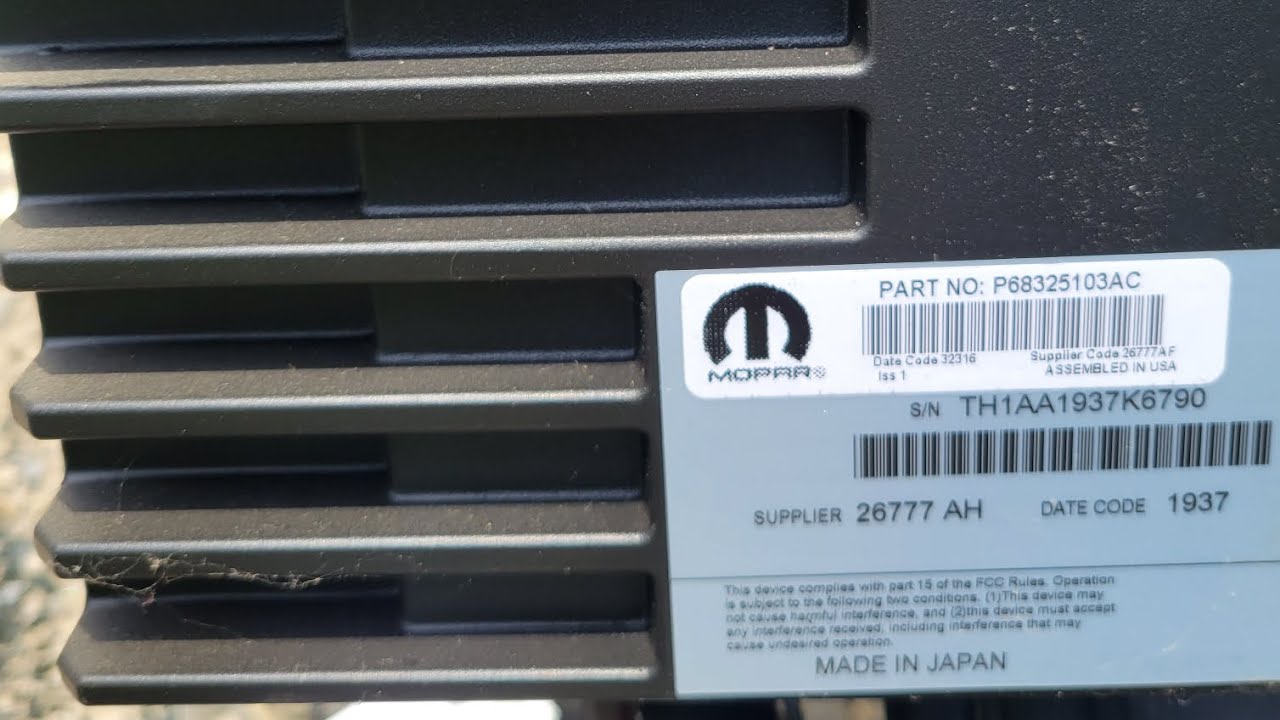 2018 Jeep Grand Cherokee Alpine Amplifier Location and Removal - YouTube