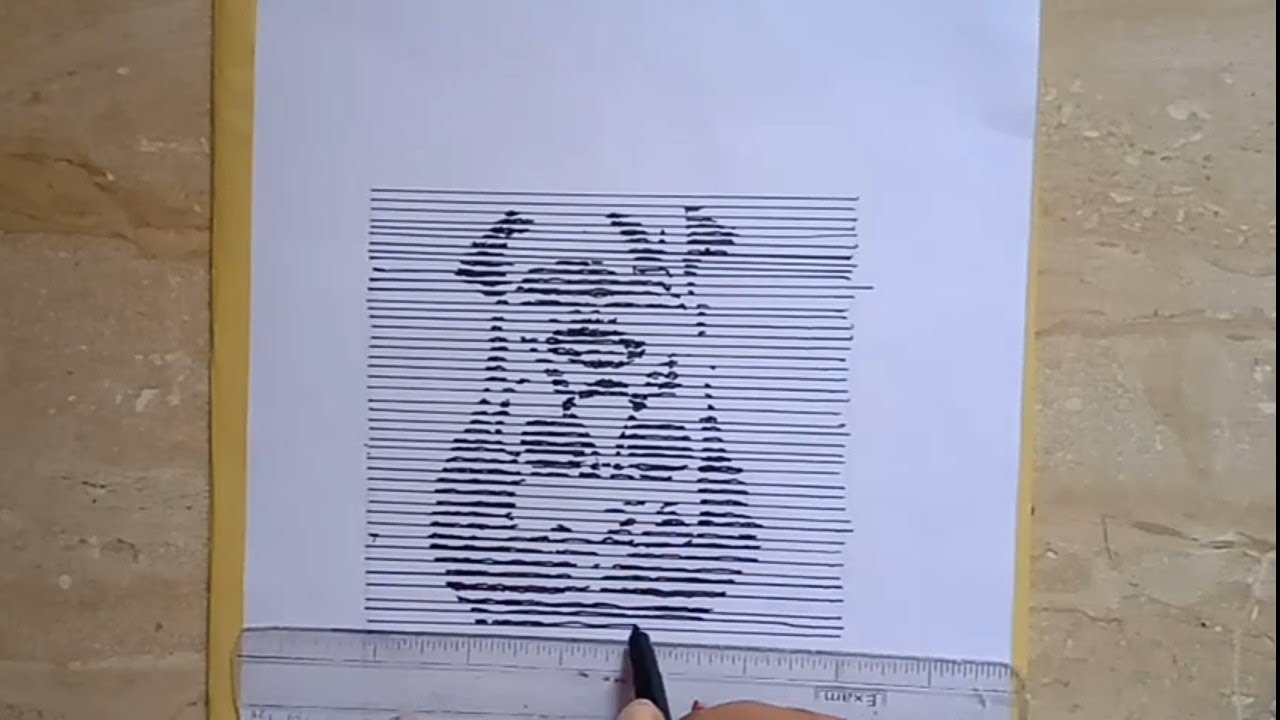 RAJINI DRAWING , With Straight lines - YouTube