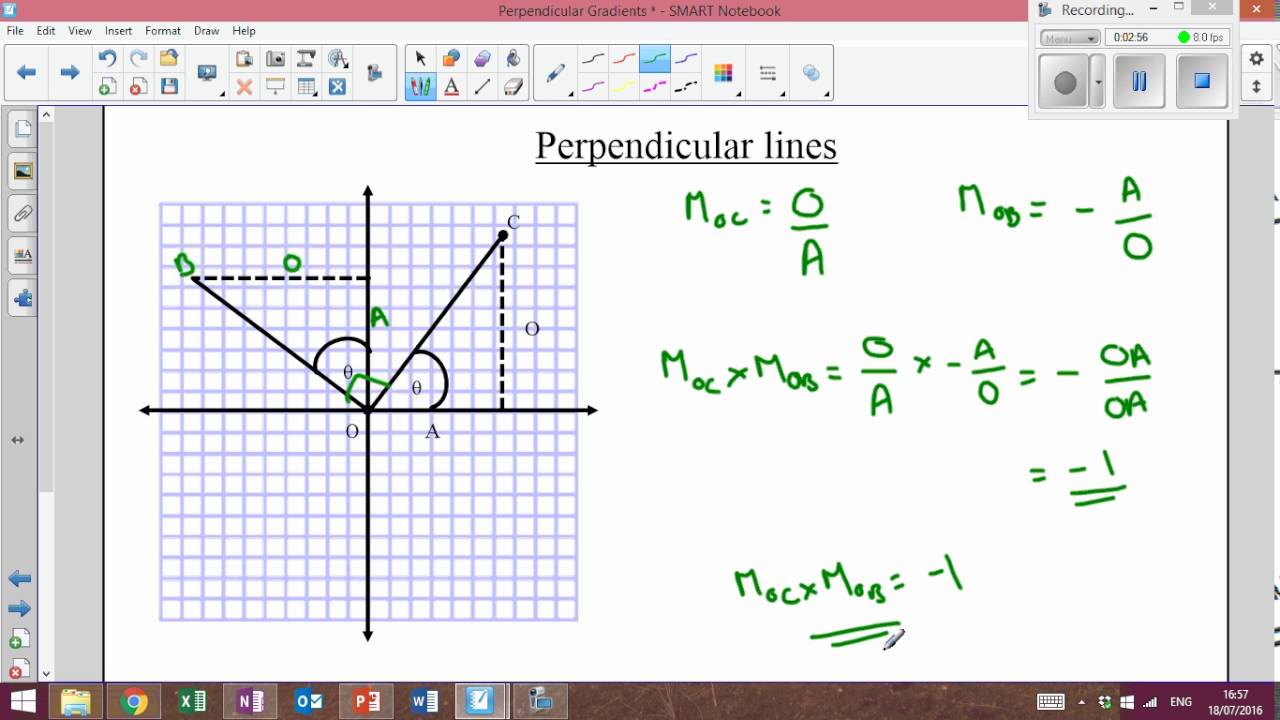 LHS Higher Mathematics - Straight Line 6 - Perpendicular Gradients ...