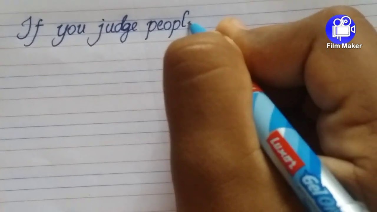 Beautiful /hand writing /and good message for all - YouTube